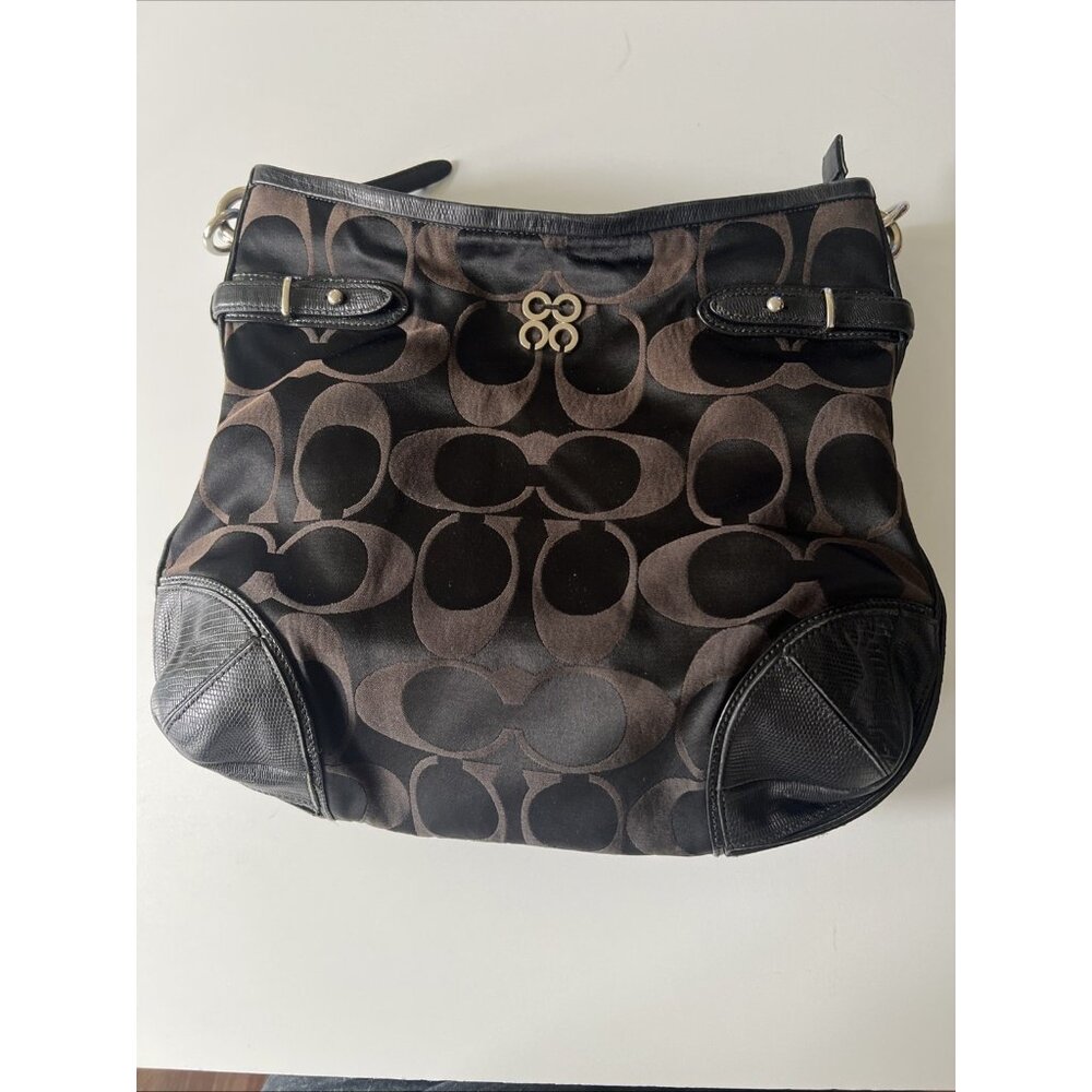 Vintage Coach #16408 Collette Signature Brown & Black… - Gem